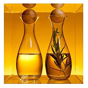 Sagaform Bottles Nature Collection Oil/Vinegar Carafe, 10-Ounce, Glass