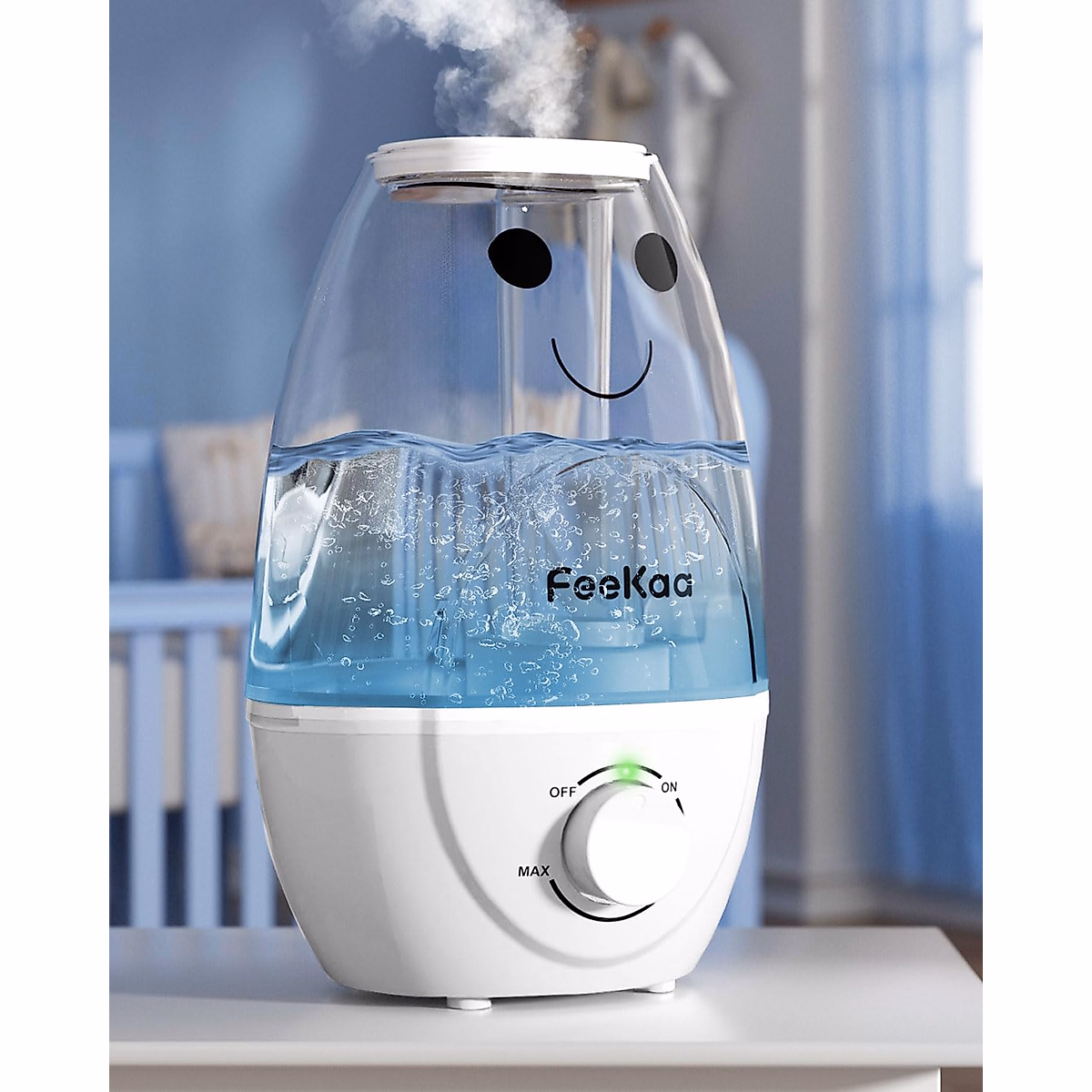 Feekaa Baby Humidifiers for Bedroom Nursery, Cool Mist Air Humidifier with Diffuser, Small Humidifier for Baby Nursery Plants & Home, BPA Free, Quiet, 24H