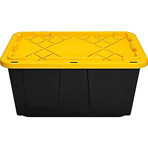 GREENMADE 27 Gallon Black & Yellow Storage Container (1-Pack)