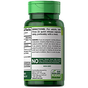 Nature's Truth Glucosamine Sulfate Capsules | 3000mg | 60 Count | Non-GMO & Gluten Free Supplement | with Potassium