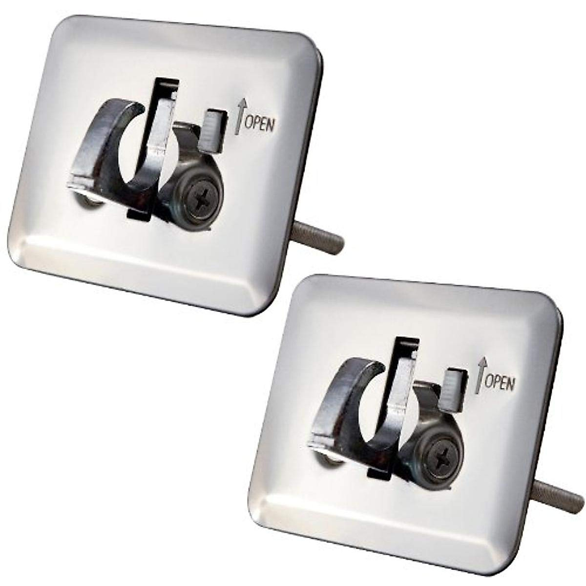 PROGRIP 810320 Trailer Transport and Truck Bed Tie Down Anchor Point: Chrome with Toggle Bolt, Bedliner (Pack of 2)