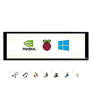 Waveshare 7.9inch Capacitive Touch Screen LCD Compatible with Raspberry Pi 5/4B/3B+/3A+/2B/B+/A+/Zero/Zero W/WH/Zero 2W CM3+/4 400×1280 Resolution HDMI IPS Supports Jetson Nano/Windows
