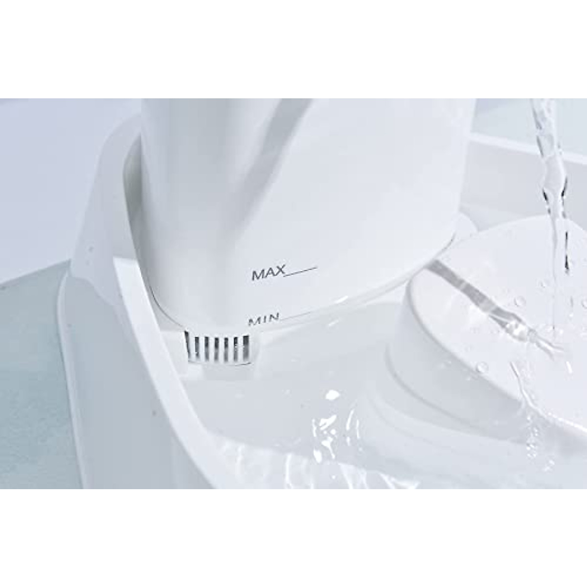 ELS PET Cat Water Fountain with LED, 50oz/1.5L Automatic Pet Water Fountain for Multiple Pets, Ultra Quiet/Adjustable Water Flow/Tertiary Filtration, Waterfall Drinking Dispenser for Cats & Dogs