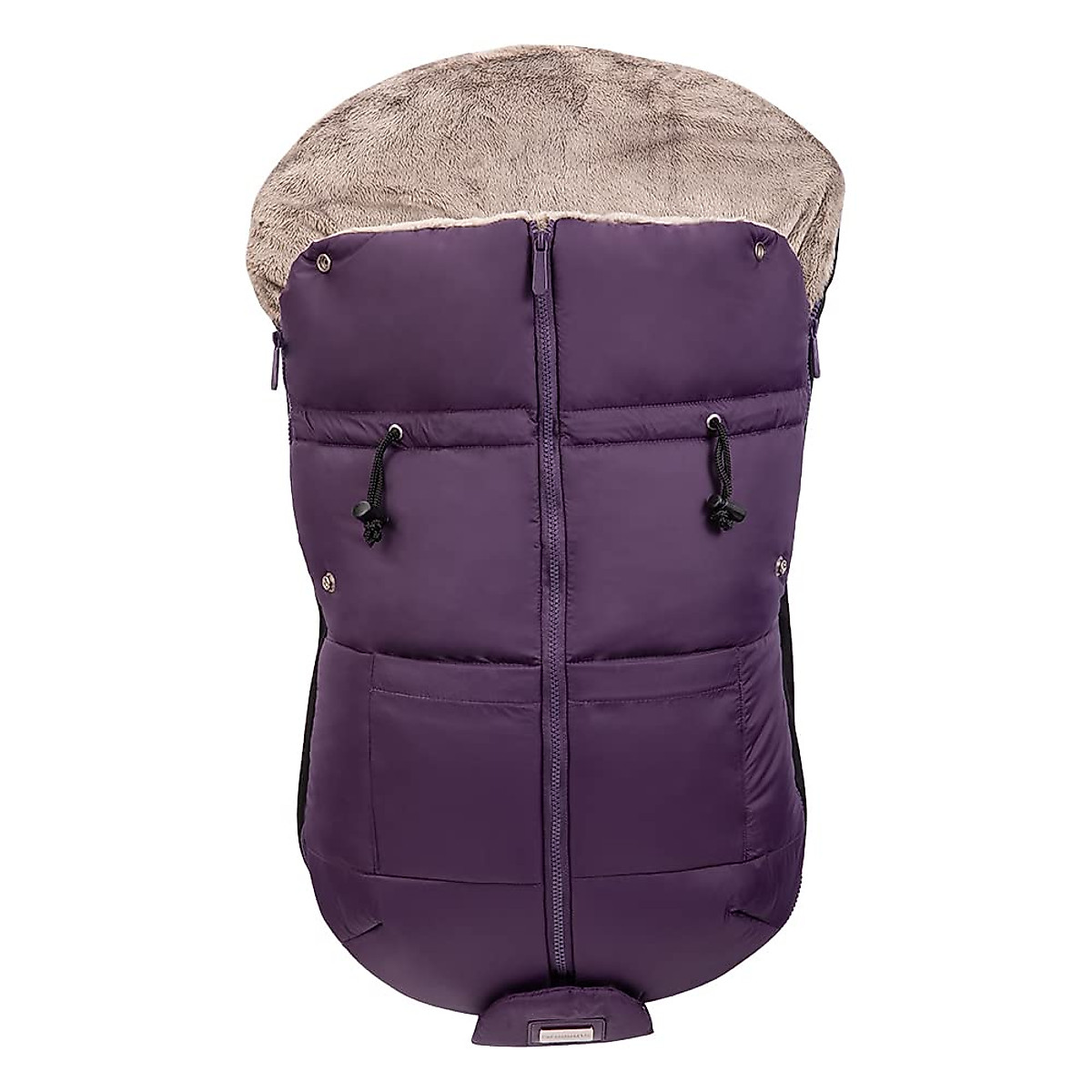 AGACAS Infant Car Seat Cover, Baby Carrier Cover - Bunting Bag Accessories for Newborn/Infant - Water Repellent Shearing Blanket, Keeps Babies Warm and Cozy in Winter - Lavender