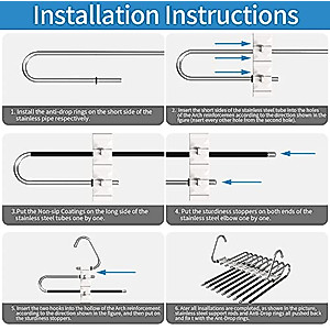 24 Pack Magic Space Saving Hangers+2 Pack Upgrade 9 Layers Pants Hangers Space Saving for Wardrobe Apartment College Dorm Room Essentials
