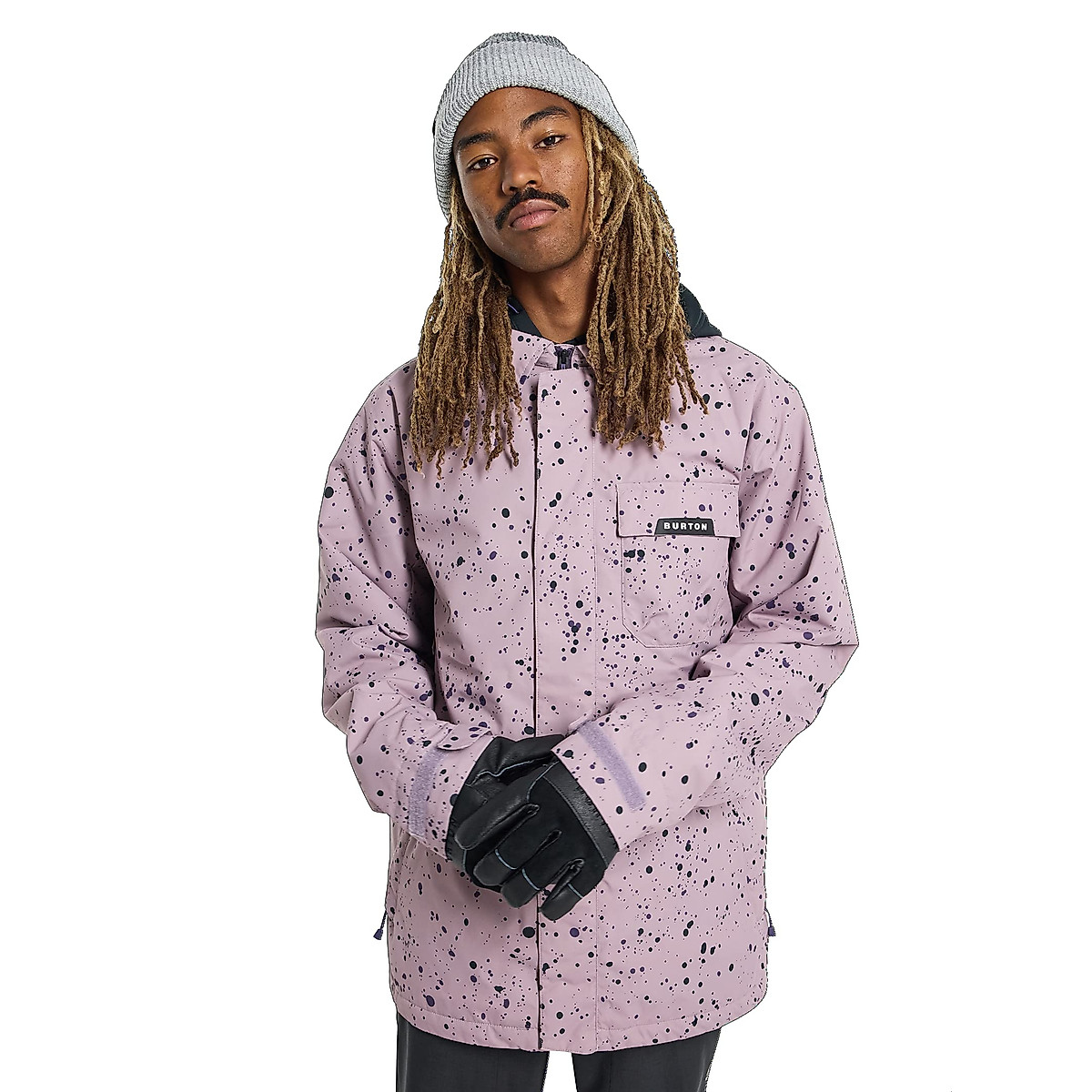 Burton Men's Standard Dunmore 2L Jacket, Elderberry Spatter, Large