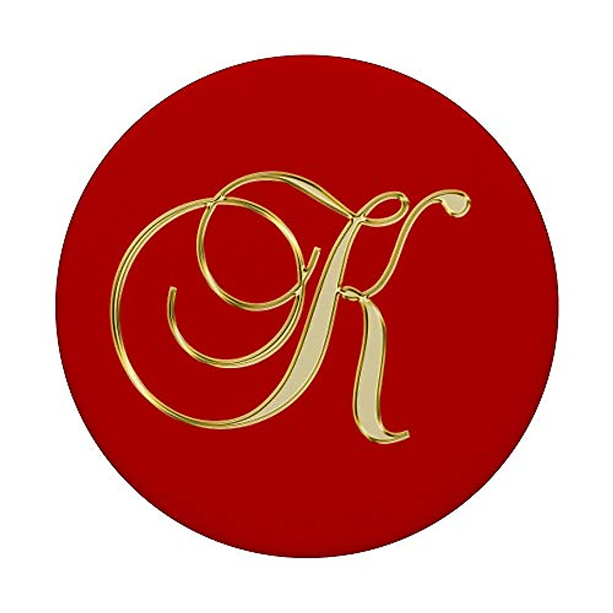 Phone Grip Letter K Tan Yellow. Initial K Tan Yellow on Red PopSockets Grip and Stand for Phones and Tablets