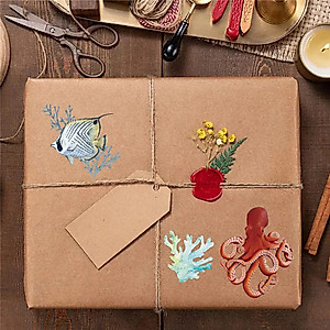 CRASPIRE Ocean Animal Wall Decals Under The Sea Window Stickers Waterproof Removable Vinyl Wall Art for Classroom Nursery Bedroom Living Room Decorations