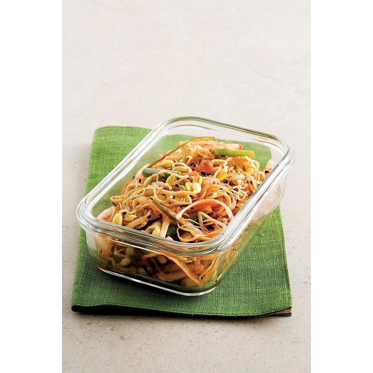 Clean & Fresh Glasslock RP518 Rectangular 37-Ounce Glass Food-Storage Container