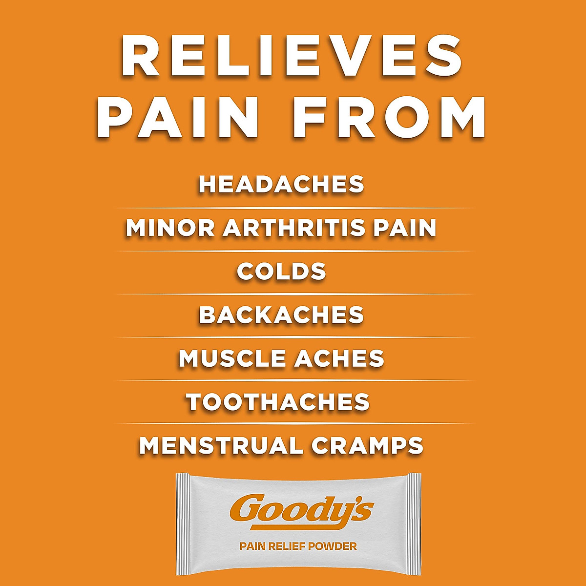 Goody's Pain Relief Powders, Extra Strength Headache Powder Cool Orange, 24 ct (Pack of 1)