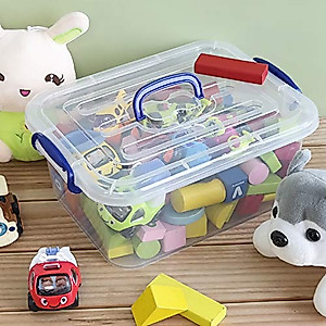 Yarebest 2-pack Storage Boxes with Lids, 8 Liter Plastic Box Set