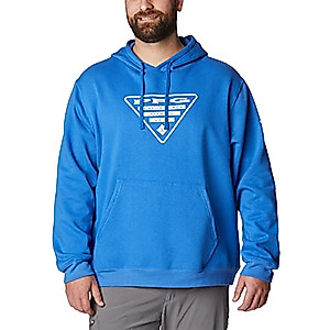 Columbia Men's PFG Triangle II Hoodie, Vivid Blue/White, Large