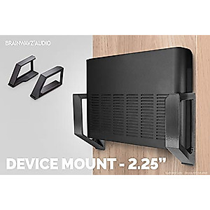 Screwless 2.25" Wide Cable Box Mount, Modem, Router, Mesh, Streaming Media Devices & More Wall Mount | Wall Mount Any Device Upto 2.25" Wide & 6lb in Weight, VHB Adhesive, No Tools by Brainwavz