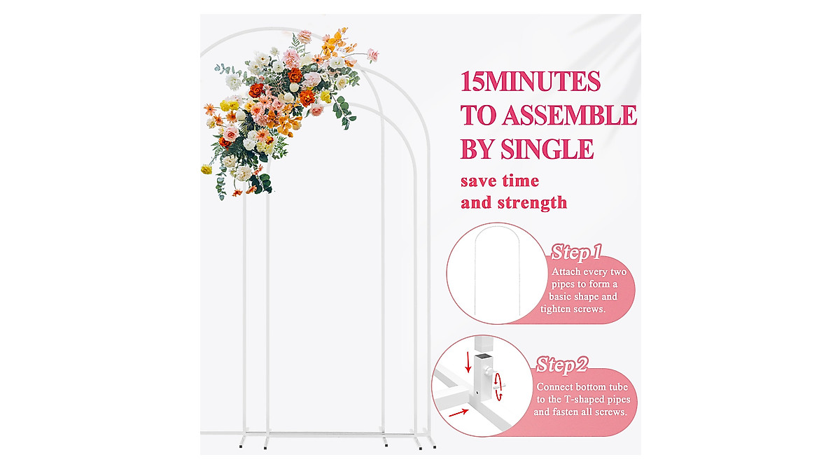 Fomcet Wedding Arch Stand Set - Elegant Decor for Events