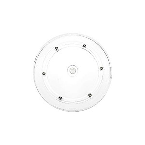 FarBoat 2Pcs 7-Inch Plastic Turntable Acrylic Turntable Organizer Plastic for Kitchen Cabinets Spice Rack Table Cake Pantry Decoration (Clear)