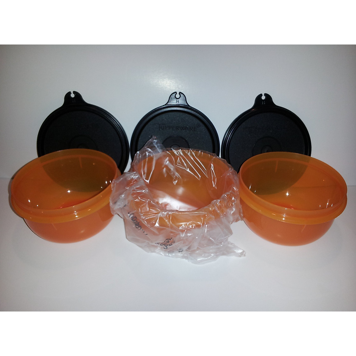 Tupperware Snack Cups - Halloween - Black & Orange
