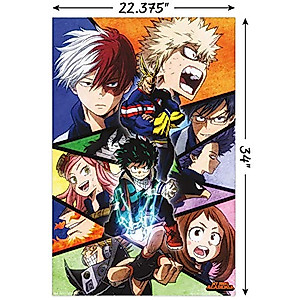 Trends International My Hero Academia-Faces Wall Poster, 22.375" x 34", Unframed Version, Bedroom