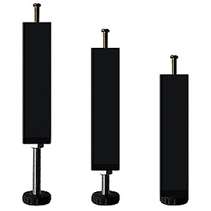 Metal Furniture Support Legs Adjustable Height Heavy Duty Bed Center Frame Slat feet risers for Queen/King Platform Bed Frame Replacement Parts 2PS (5.9" to 8.6")