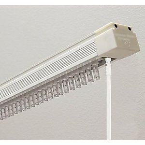 Vertical Blinds Replacement Headrail Track Custom Made to Your Size, Stack, and Control Type - Complete with Brackets and Hardware (64.5 inches)