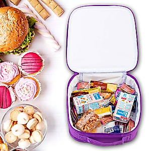 TXHVO 3PCS Unicorn Backpack for Girls, 16" Sequin Kids Bookbag with Lunch Box, School Backpacks for Elementary Preschool Preschool- Purple