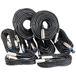 Your Cable Store XLR/Mic Cable Kit Two 50 ft, Two 15 ft and Four 25 Foot XLR Patch Cables