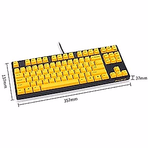 zhanghong Wired Mechanical Ergonomic Gaming Keyboard 108-Key Anti-Ghosting Full Size for Laptop Computer Game