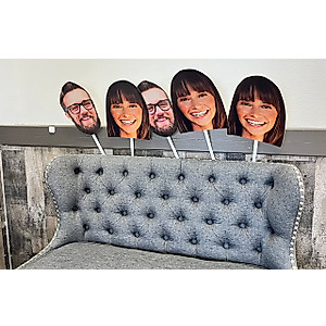 Face on a Stick, Custom face Cutout, Party Prop, Fat Face, Head Cutout, Fan Face, Wedding, Bachelor, Graduation, 6pcs, Option for More