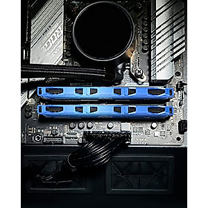 HP V6 RAM 16GB Kit (8GBx2) DDR4 3000MHz CL16 1.35V Desktop Computer Gaming Memory, Blue - 7TE39AA#ABC
