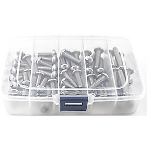 eivvia 50Pcs 1/4-20 UNC× 1/2"3/4" 7/8"1" 1-3/8"Stainless Steel 304 Cross pan Head Combination Screw