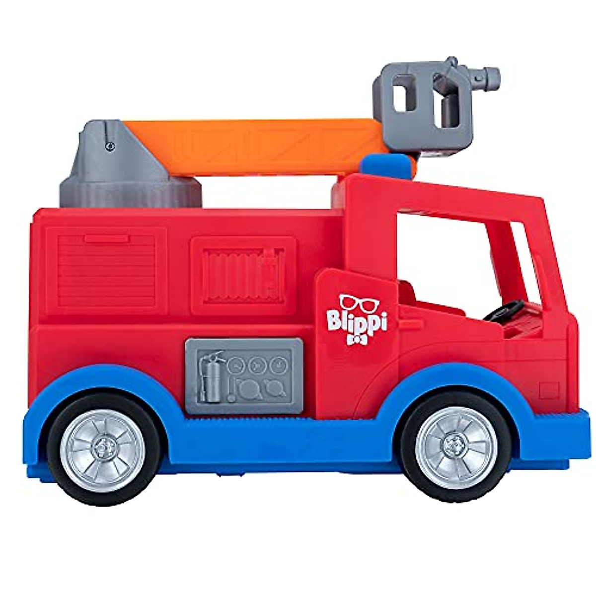 Blippi Fire Truck - Fun Vehicles with Freewheeling Features Including 3 Firefighter and Fire Dog, Sounds and Phrases - Educational Vehicles for Toddlers and Young Kids