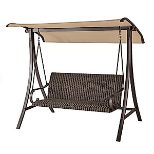 Garden Winds Custom Fit Replacement Canopy Top Cover Compatible with The Member's Mark 990307562, GCM00433B Homewood Wicker Swing - Upgraded Performance RipLock 500 Fabric