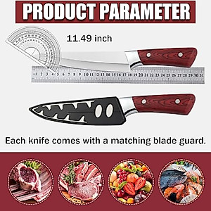 Magicorange Chef's Knife With Sheath Cover - Sharp Stainless Steel Knife - Fruit, Vegetable, Herbs And Meats Knife for Home Outdoor Camping BBQ(Chef's Knife)