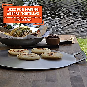 IMUSA USA Aluminum Round Budare, Single, Silver