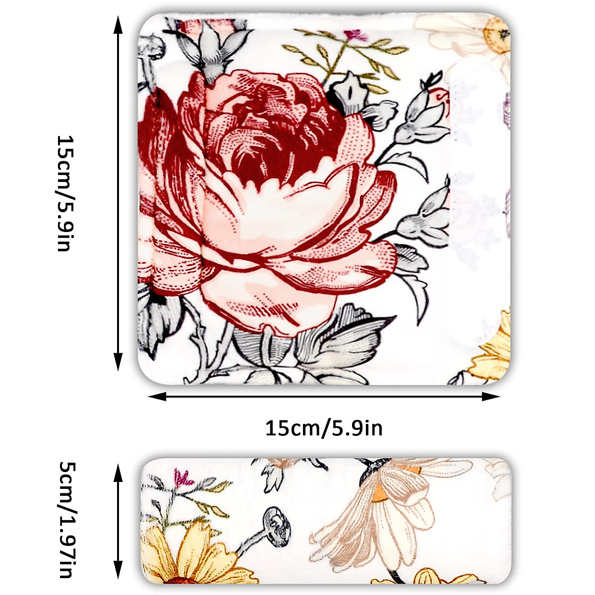 HNHUAMING Baby Car Seat Strap Covers Shoulder Pads for Baby Kid, Super Soft Infant Carseat Belt Covers for All Car Seat Stroller, Floral