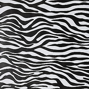 JAM Paper Gift Wrap - Zebra Print Wrapping Paper - 50 Sq Ft Total - Black & White Safari Stripes - 2 Rolls/Pack