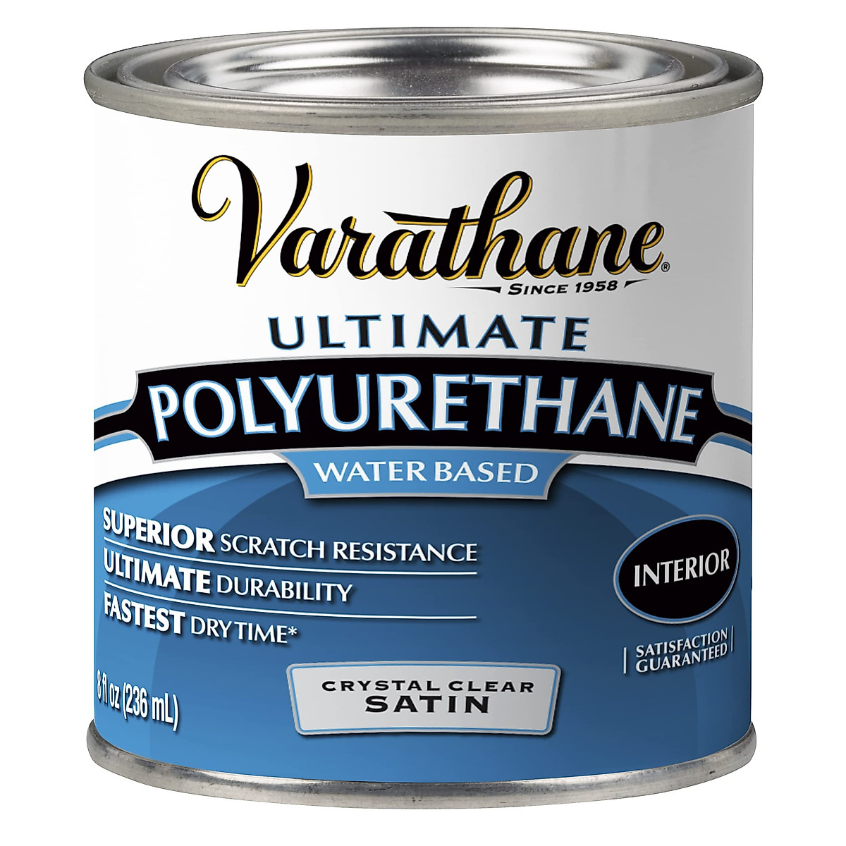 Varathane 200261H Water-Based Ultimate Polyurethane, Half Pint, Satin Finish