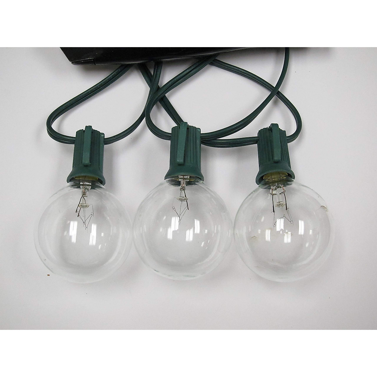 Sival Clear Globe String Lights Set of 25 G40 Bulbs, Perfect for Patio, Gardens, Gazebos, Weddings, Indoor/Outdoor, Christmas lights