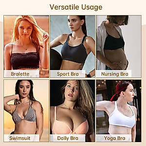 KSang Bra Pads Inserts Breast Enhancer - 4 Pairs Sew in Bra Cups for Sports Bras Swimsuits Bikini Push up Pads Fits A Cup