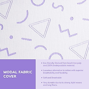 MLILY 7 Inch Twin Mattress for Kids, Memory Foam Bunk Bed Mattress with Mattress Protector in a Box Made in USA CertiPUR-US Certified, Medium Firm Trundle Cooling Gel Mattress, Purple
