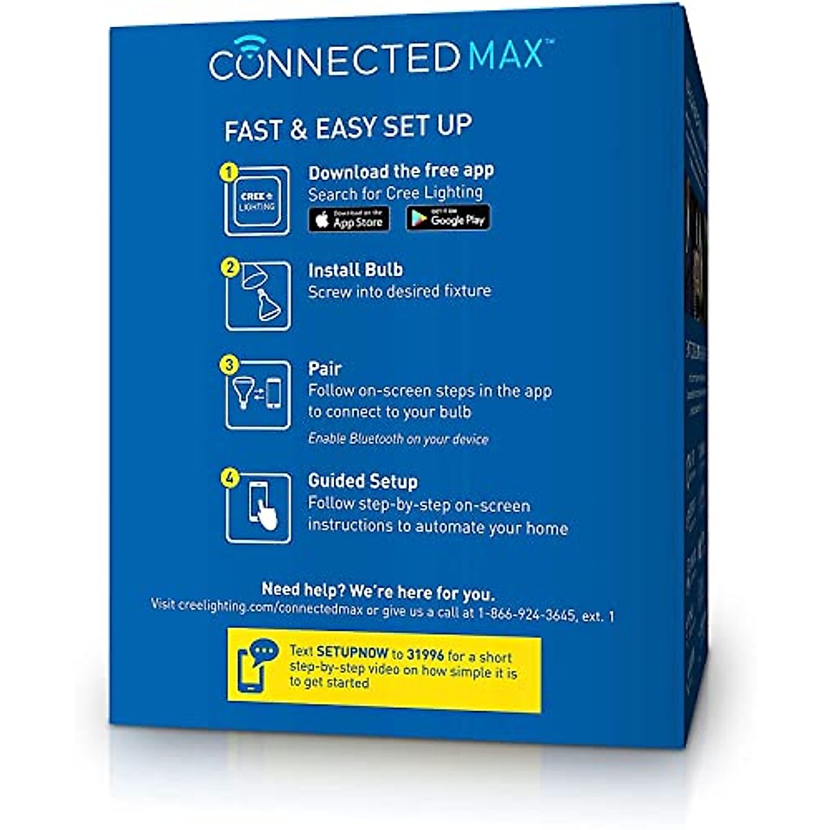 Cree Lighting Connected Max Smart Led Bulb Par38 Outdoor Flood Tunable White + Color Changing, 2.4 Ghz, Works With Alexa And Google Home, No Hub Required, Bluetooth + Wifi, 1Pk