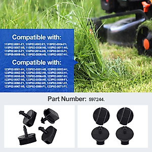 4 PCS Air Cleaner Cap Knob Compatible with Lawn Tractor 123P02, 123P32, 115P02 and Models 115P02-0008-H5, 115P02-0011-H5, 123P02-0002-H5, Replacement Knob Part Number 597244
