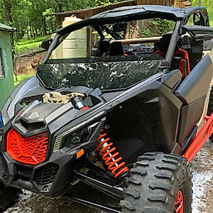 ECOTRIC Dark Tint Half Windshield Compatible with 2017-2024 Can Am Maverick X3 / X3 X DS/ X3 X MR/ X3 MAX/ X3 X RS/ X3 X MR Turbo R X3 900 Accessories