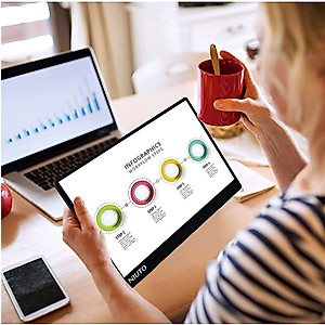 4K 14 Inch 2160P Portable Monitor, 100% SRGB USB-c Mini HDMI Monitor IPS Gaming Monitor with Dual Speakers