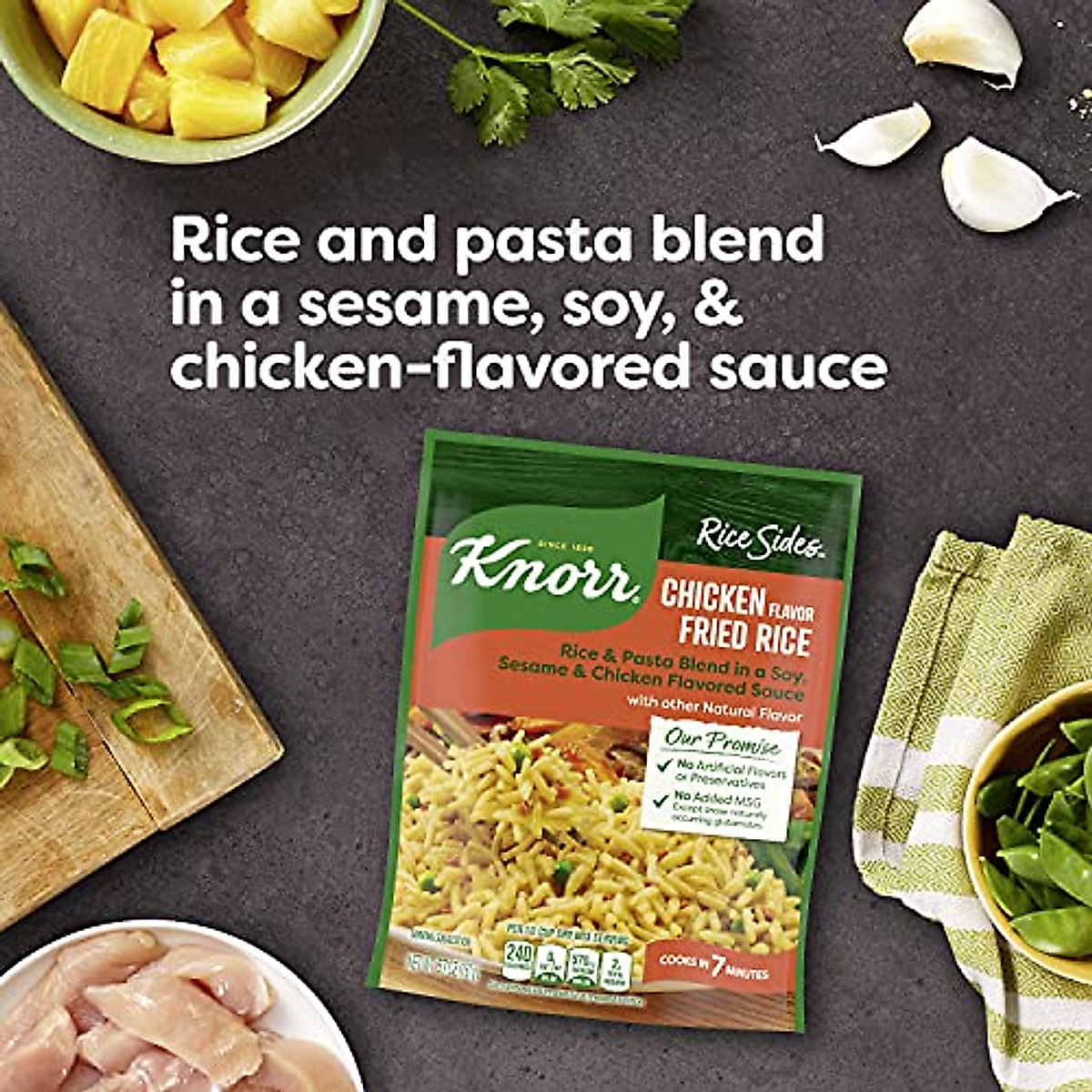 Knorr Rice Sides For a Tasty Rice Side Dish Chicken Fried Rice No Artificial Flavors, No Preservatives, No Added MSG 5.7 oz