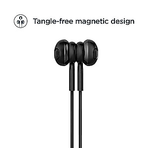 Motorola Ververap 105 Bluetooth Wireless Earbud in-Ear Neckband Headphone with Mic (Black)