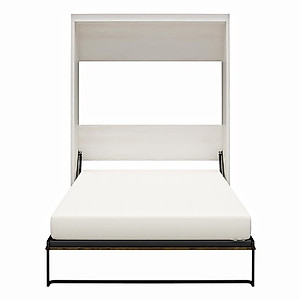 Signature Sleep Modern Wood Queen Murphy Wall Bed in Ivory Oak