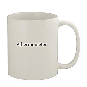 #thermometer - 11oz Ceramic White Coffee Mug, White