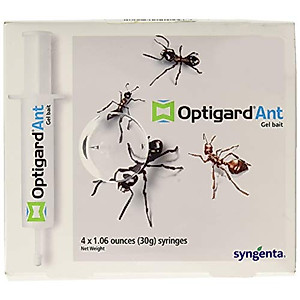 Syngenta - TRTD11568 - Optigard Ant Bait Gel Box - 4 Tubes w/ Plunger - 30g each tube, White