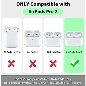 Foweroty Compatible Airpods Pro 2/1 Case Clear, Soft TPU Transparent Protective Cover for Women Men Shockproof iPods Pro 2 Case Skin for Airpods Pro 2/1 Charging Case，Clear