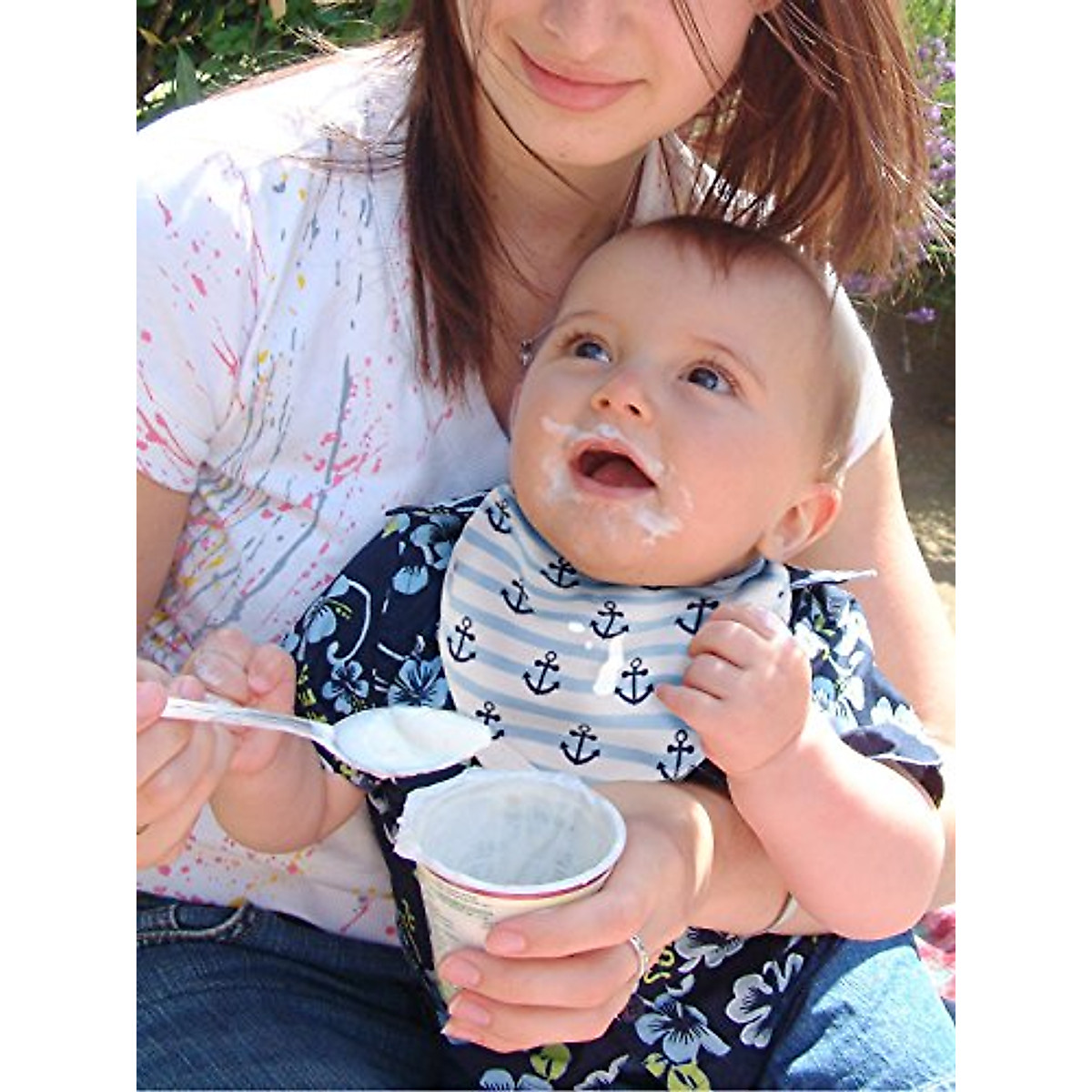 Bandana Bibs with Teething Corner, Teething Bib by Giftty, BPA-Free Silicone Teether and Adjustable Snap for Baby Boys and Girls (Aqua, 5-Pack)